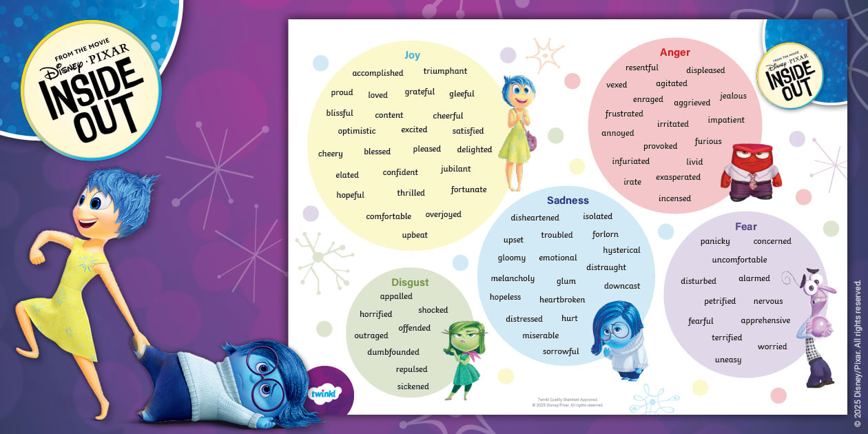 Inside Out: Emotions Word Mat [Ages 7-11]